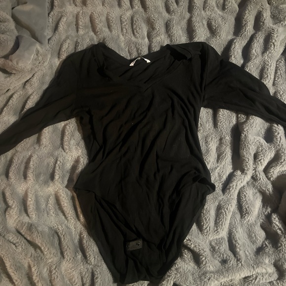 Tops | Black Basic Bodysuit | Poshmark